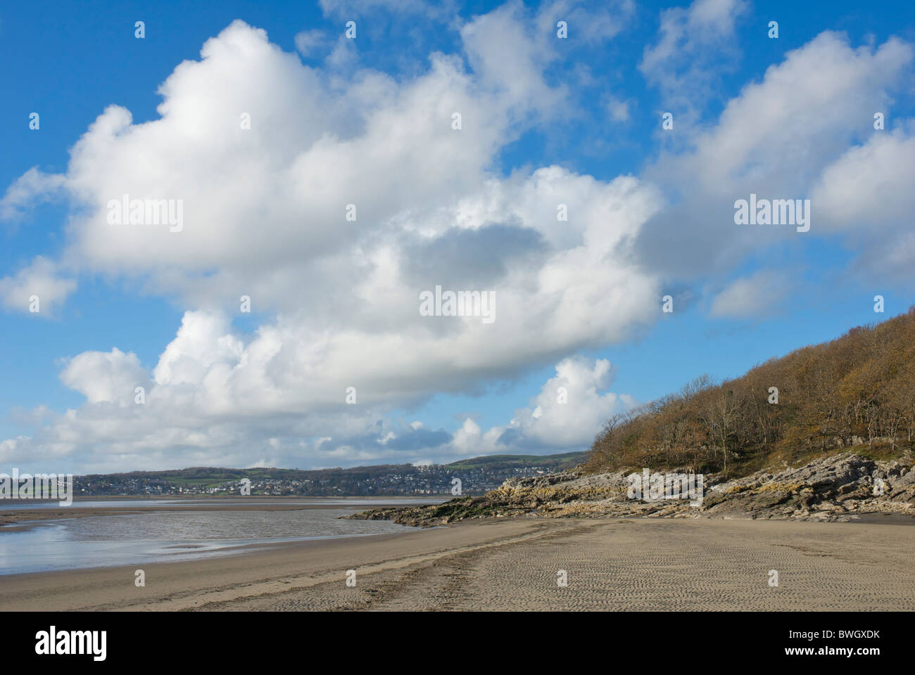 Beach at Blackstone Point, near Arnside, Cumbria, England uk Stock ...