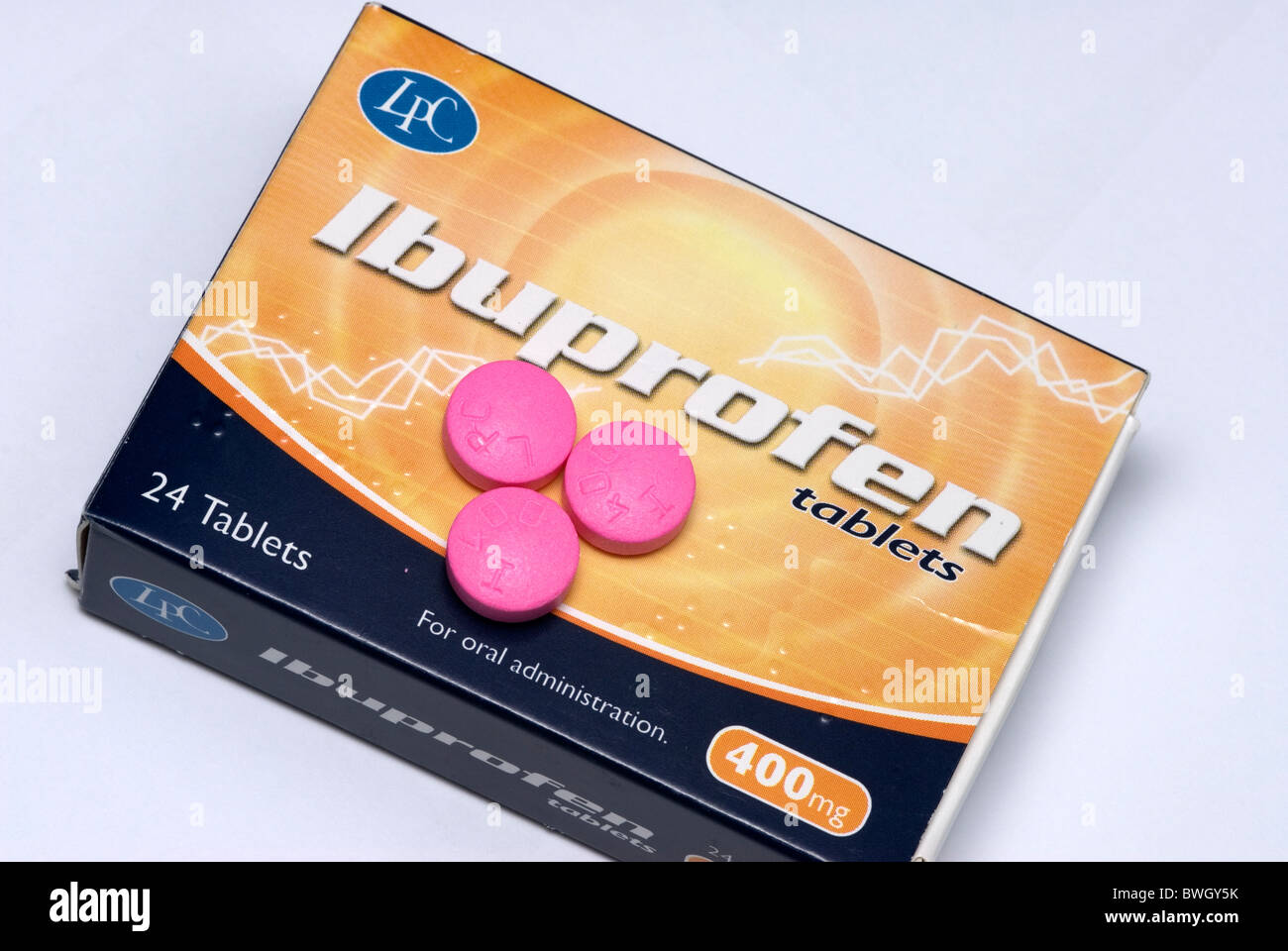 Generic image of Ibuprofen, pain relief tablets Stock Photo - Alamy