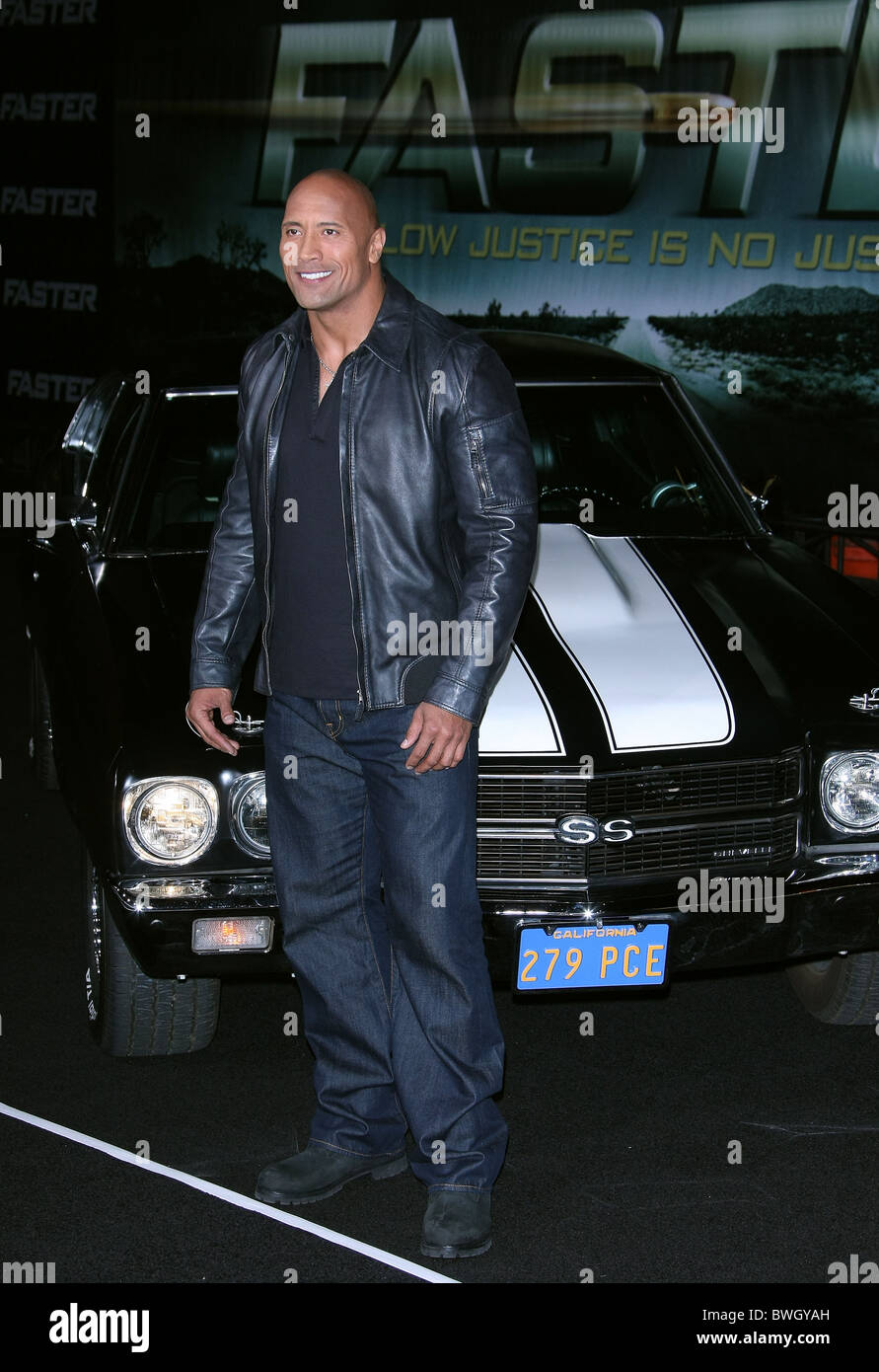 DWAYNE JOHNSON AKA THE ROCK FASTER CBS FILMS PREMIERE HOLLYWOOD LOS ...