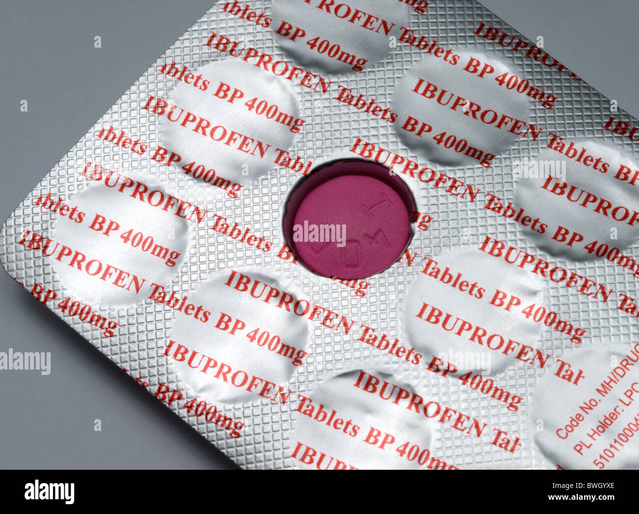 Generic image of Ibuprofen, pain relief tablets Stock Photo - Alamy