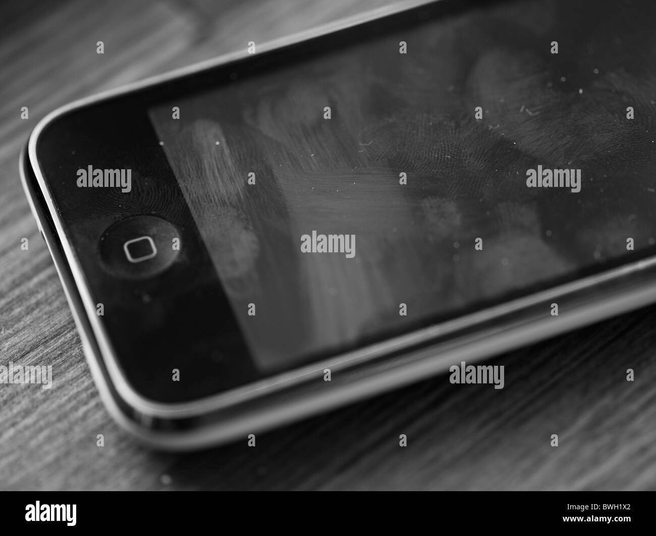 Photograph of a greasy iPhone Stock Photo - Alamy