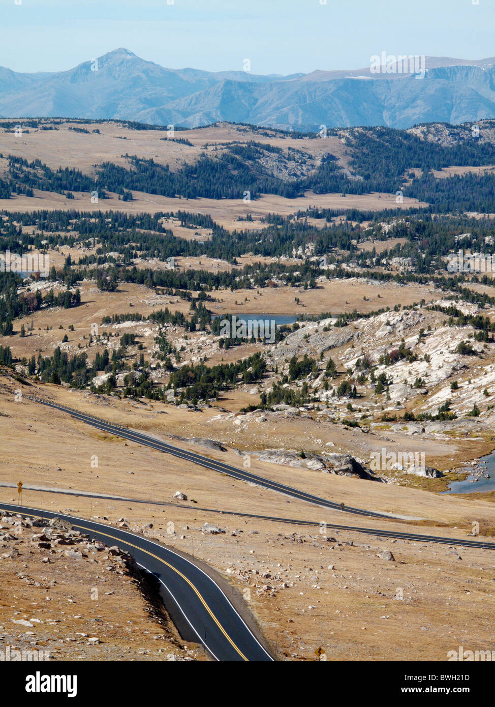 The Beartooth Highway over Beartooth Pass in Montana, United States of ...