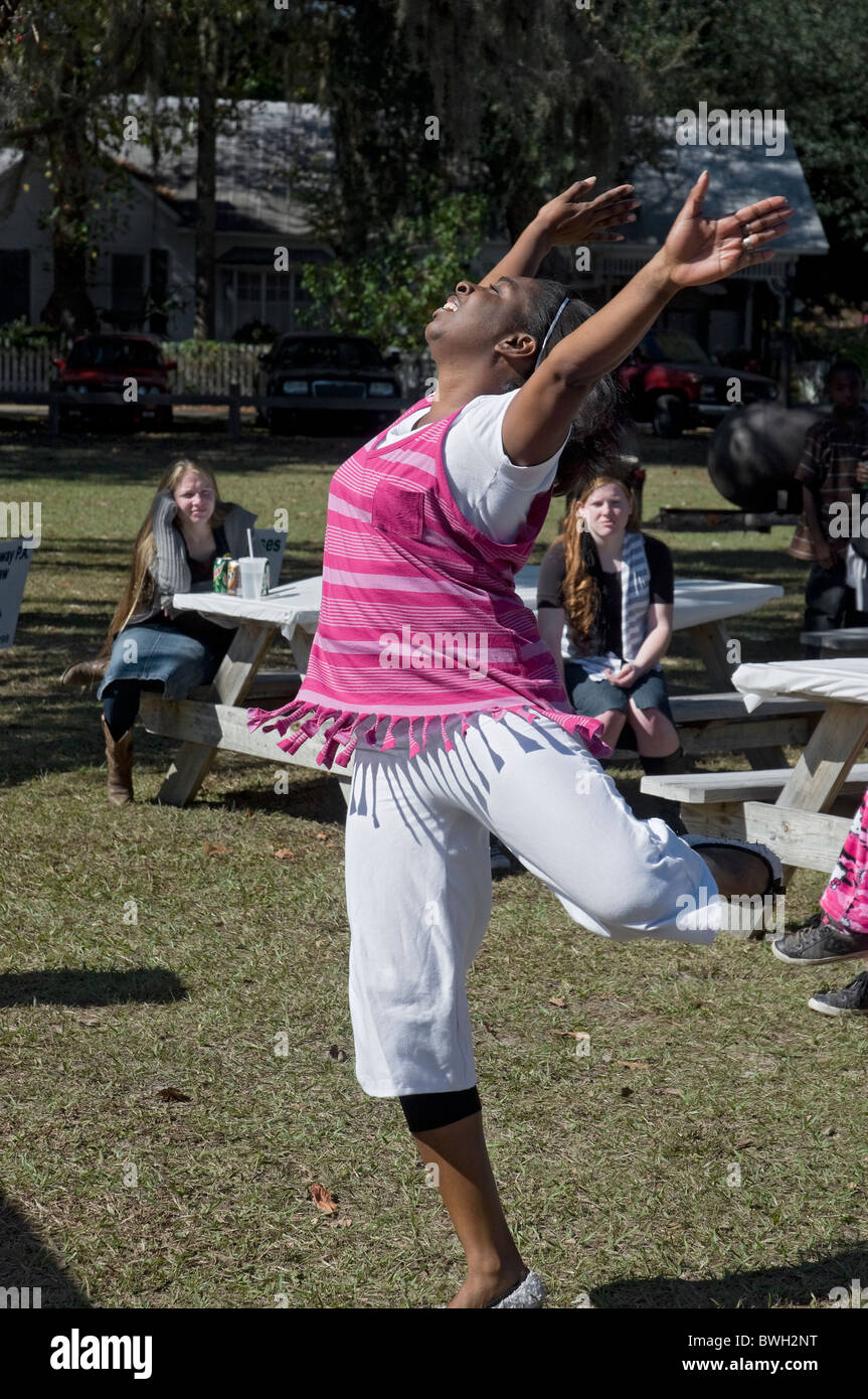 African American woman dancing and celebrating at pro life rally Fort ...