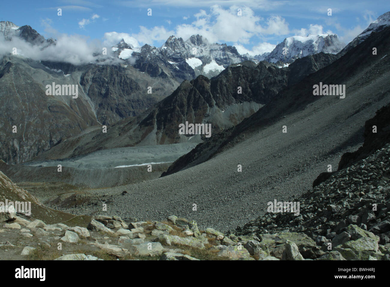scree slope in the alps Stock Photo - Alamy
