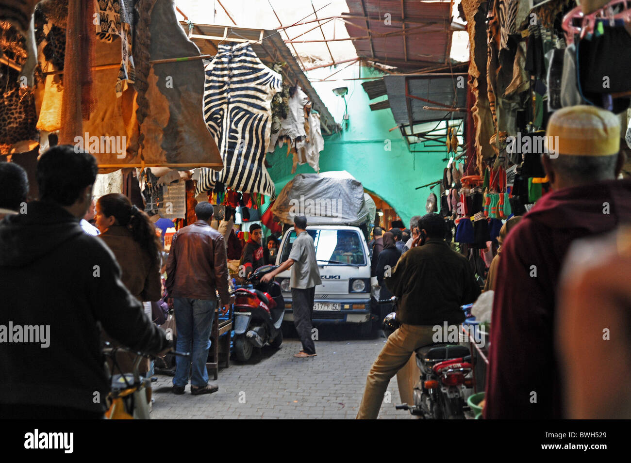 Marrakesh Morocco - Inside the colourful Jewish Mellah market area of ...