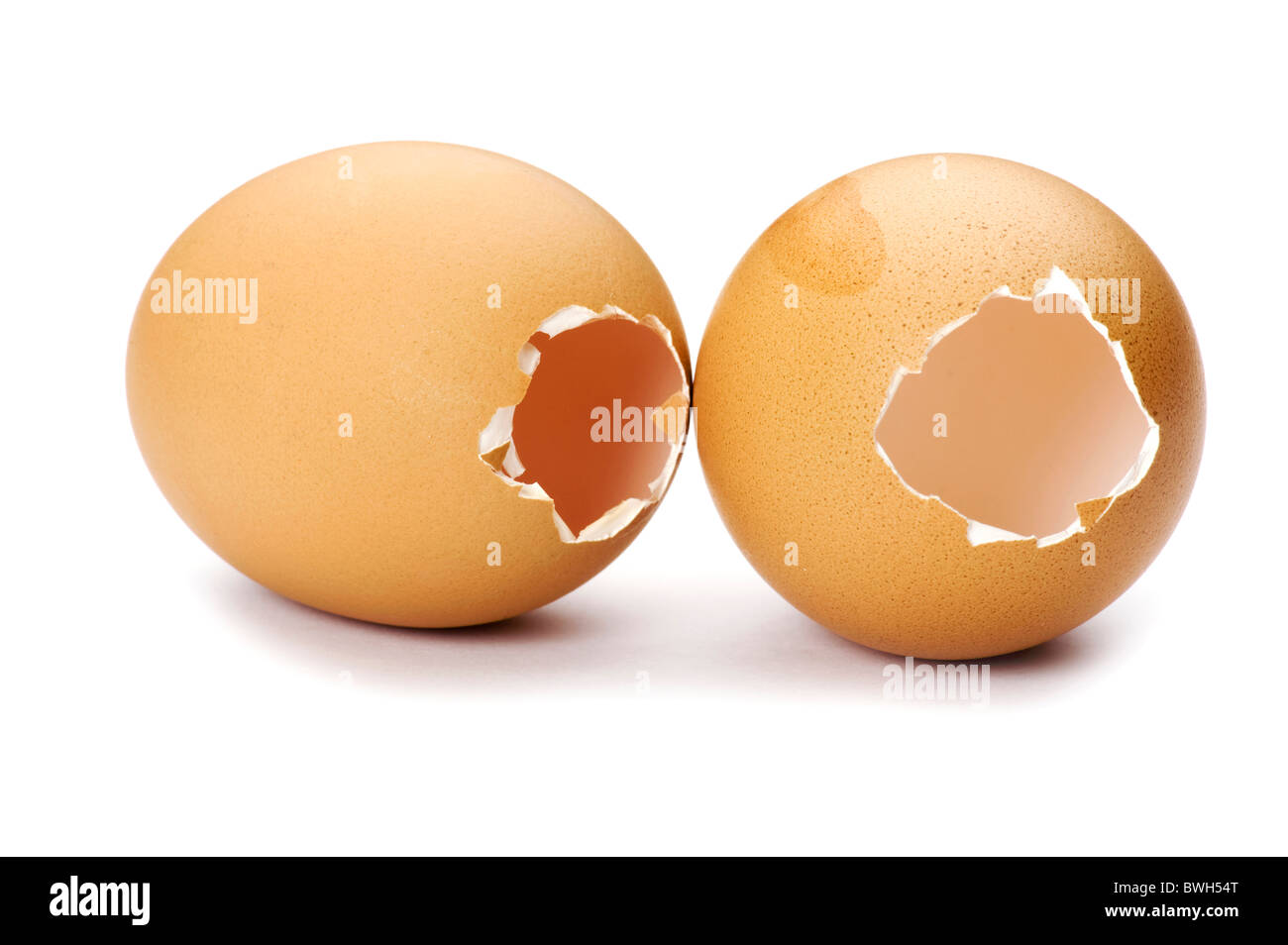 object on white - Open egg close up Stock Photo - Alamy