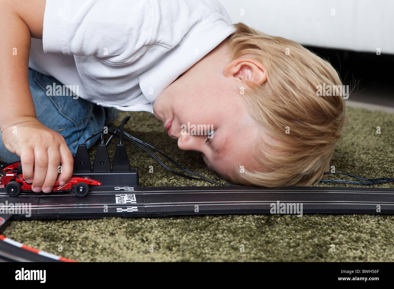Child racecar track hi-res stock photography and images - Alamy