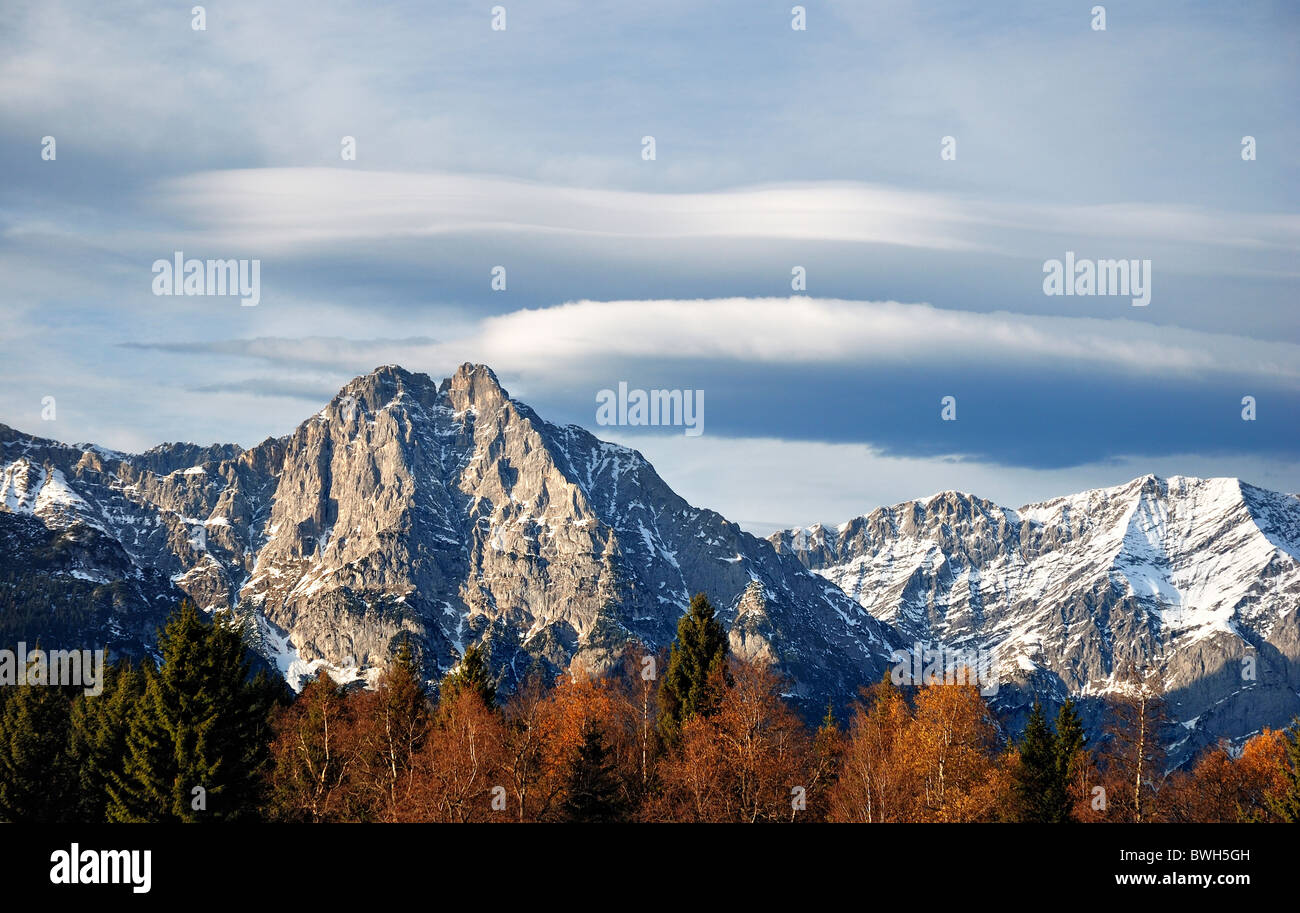 seefeld tirol area showing unusual cloud formation in the upper ...
