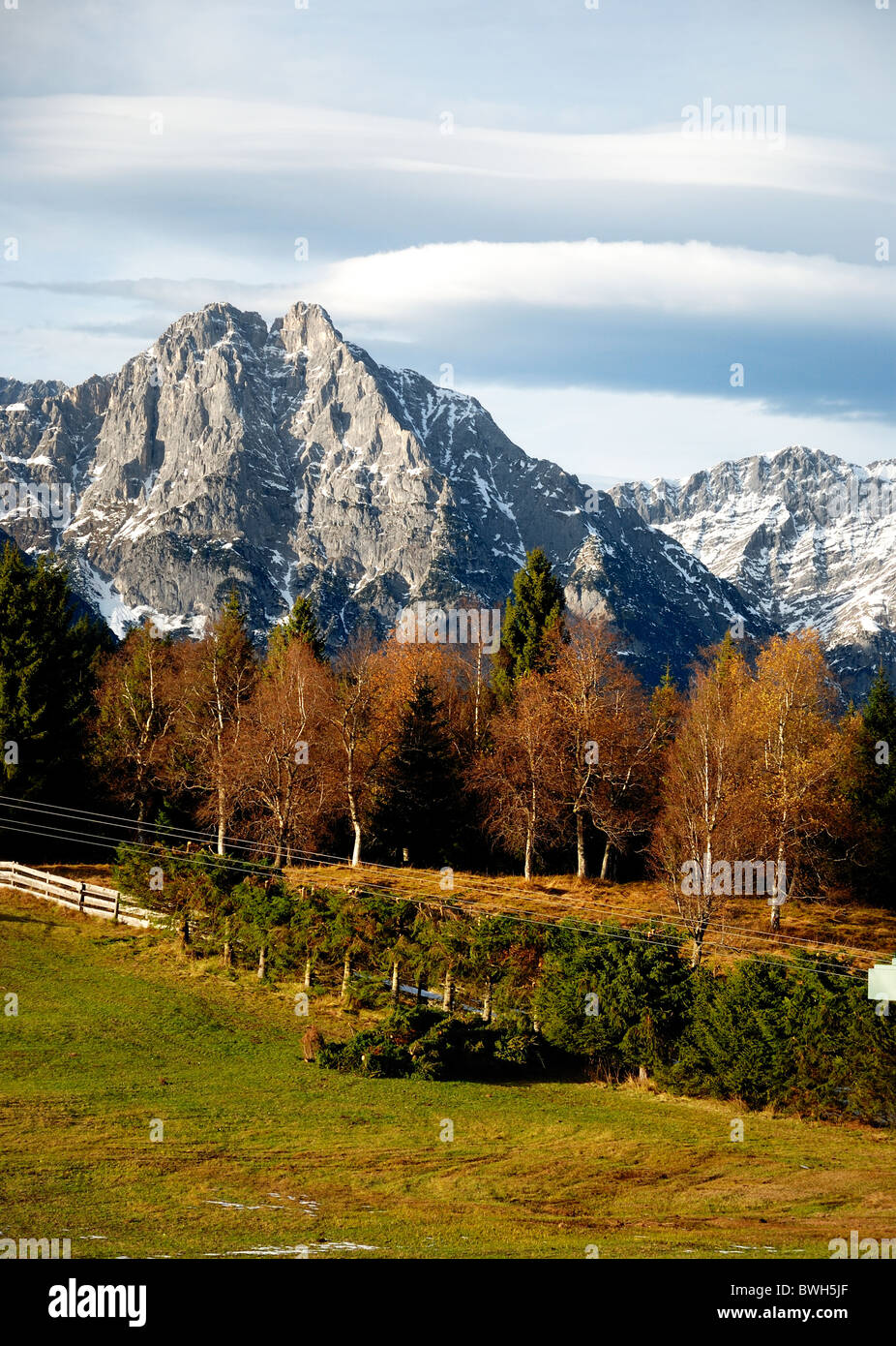 seefeld tirol area showing unusual cloud formation in the upper ...
