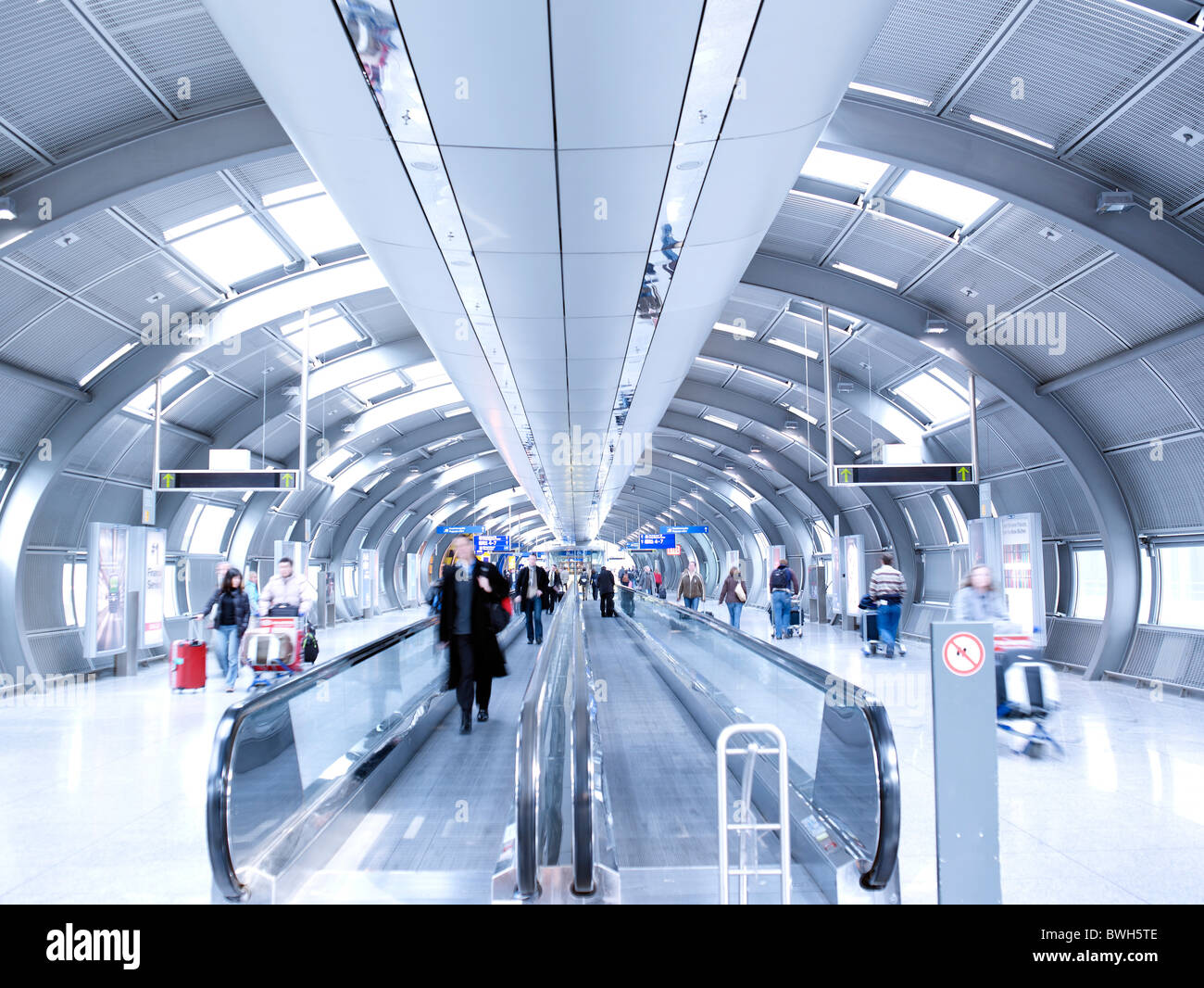Escalator in the AirRail Terminal, airport terminal railway station ...