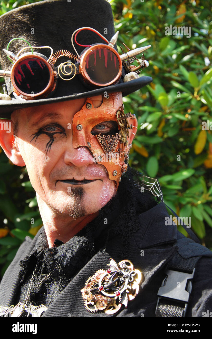 steampunk male at 2010 Fantasy Fair Arcen Netherlands Stock Photo - Alamy