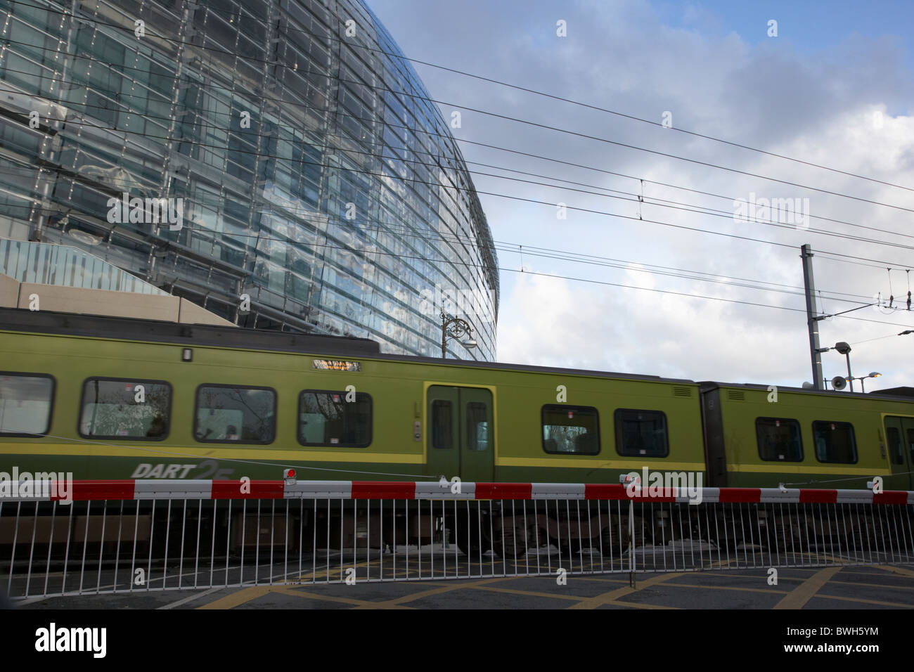 dart train going past the aviva stadium landsdowne road Dublin republic ...