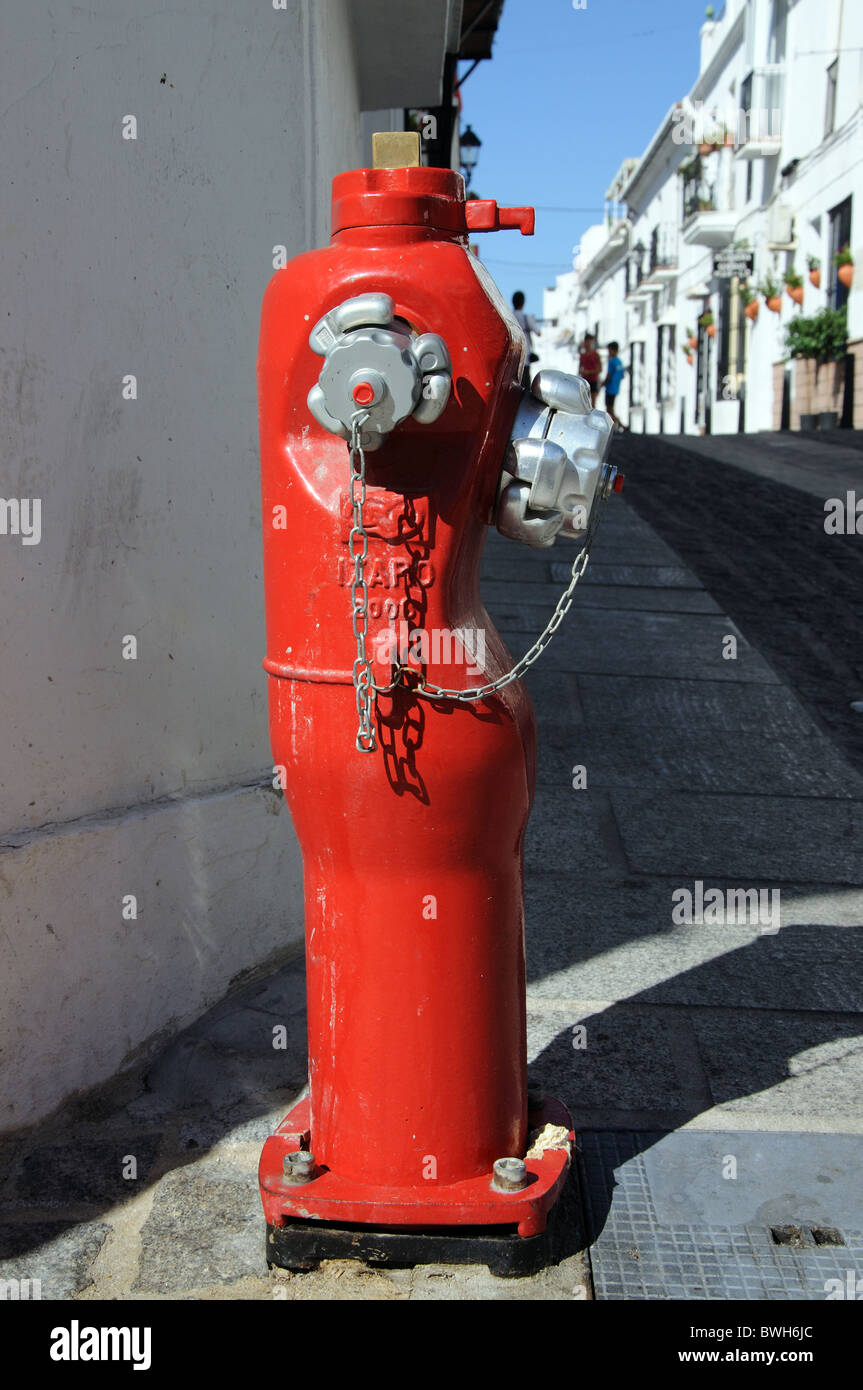 Fire hydrant in the street, Mijas, Costa del Sol, Malaga Province ...