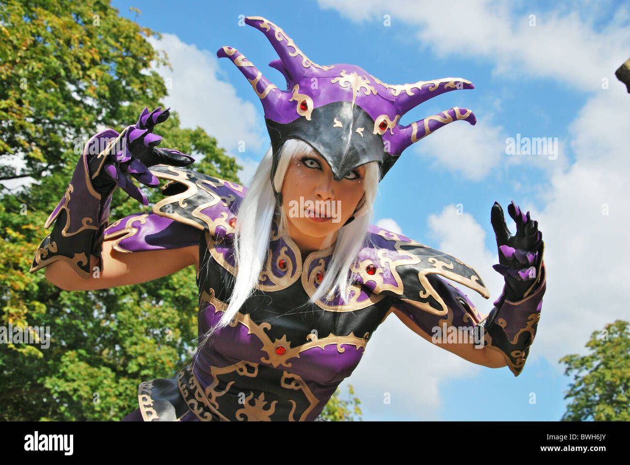 colourful character at Elf Fantasy Fair Arcen Netherlands Stock Photo ...