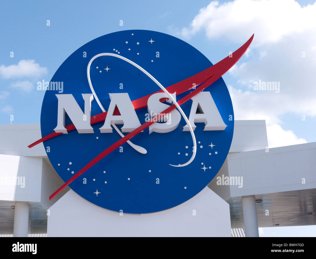 NASA Sign at Kennedy Space Centre, Cape Canaveral, Florida, USA Stock ...