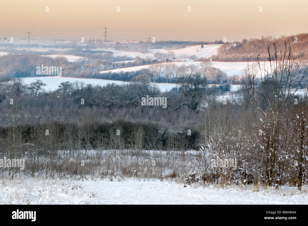 Stunning winter sunrise landscape hi-res stock photography and images ...