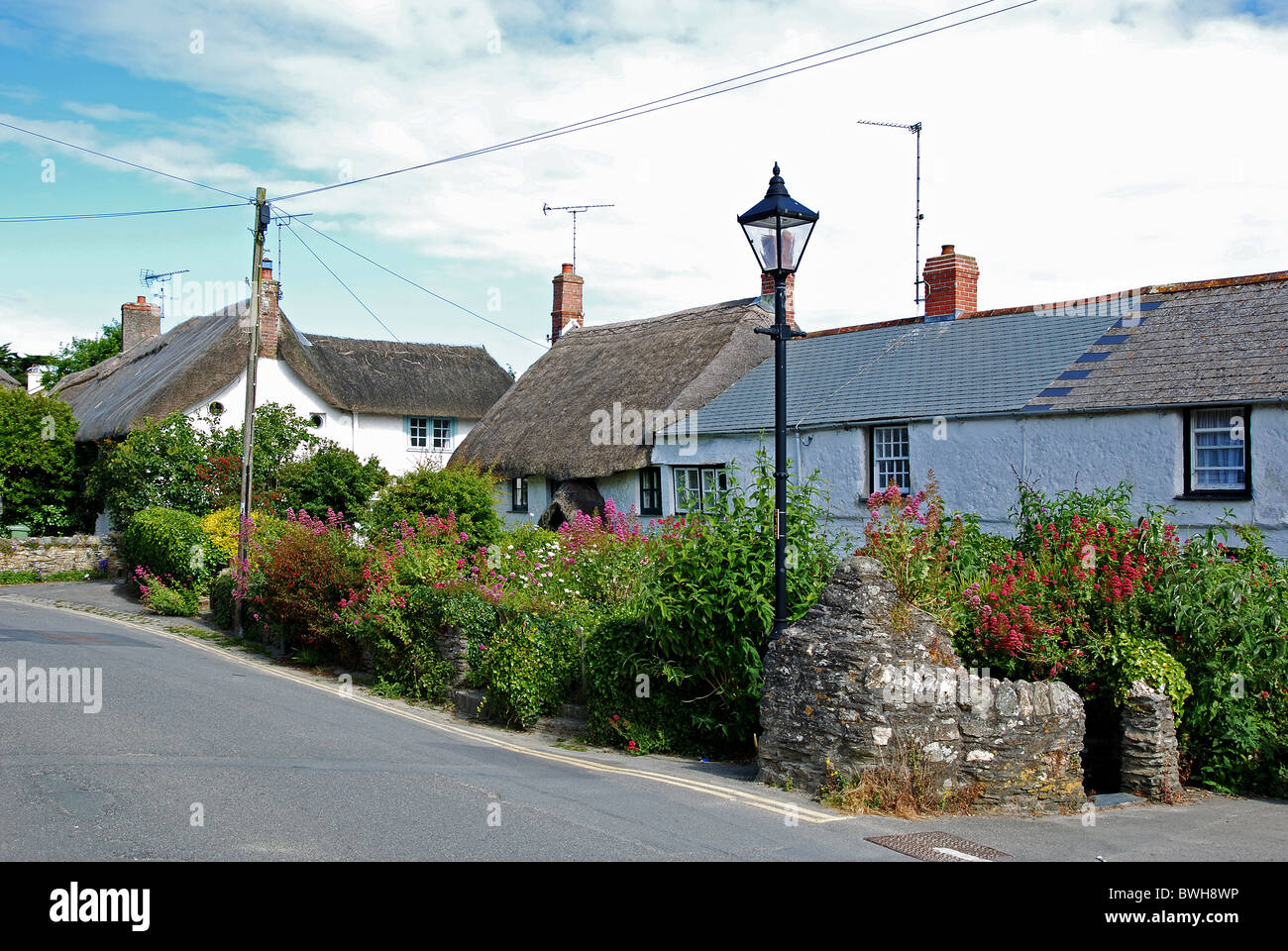 the small cornish village of crantock near near newquay in cornwall, uk ...
