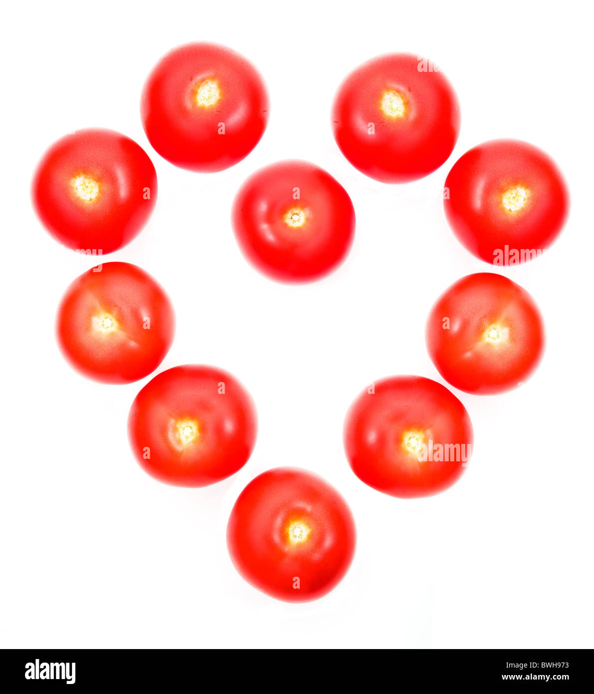 Tomatoes formed into Heart Shape - A Healthy Diet Stock Photo - Alamy