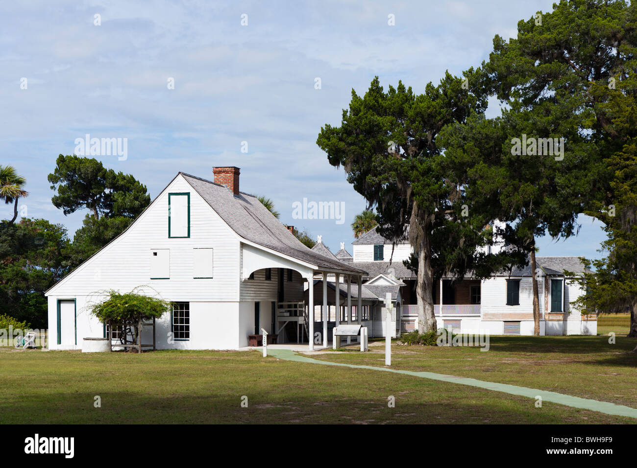 The main house, Kingsley Plantation, Fort George Island, Jacksonville, Florida, USA Stock Photo ...