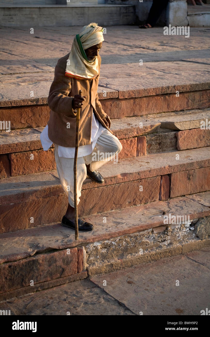 Old indian men walking down hi-res stock photography and images - Alamy