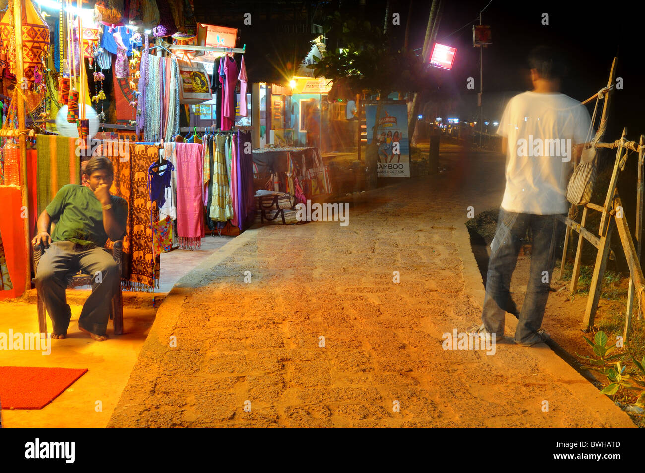 Varkala India at night Stock Photo - Alamy
