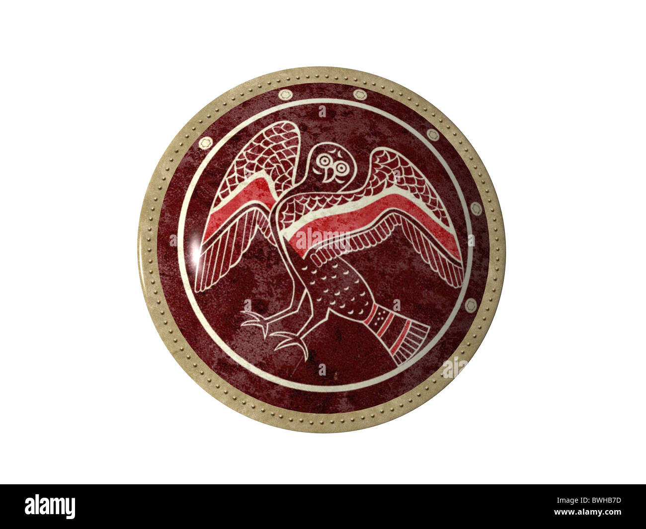 3D illustration of ancient Greek shield Stock Photo - Alamy