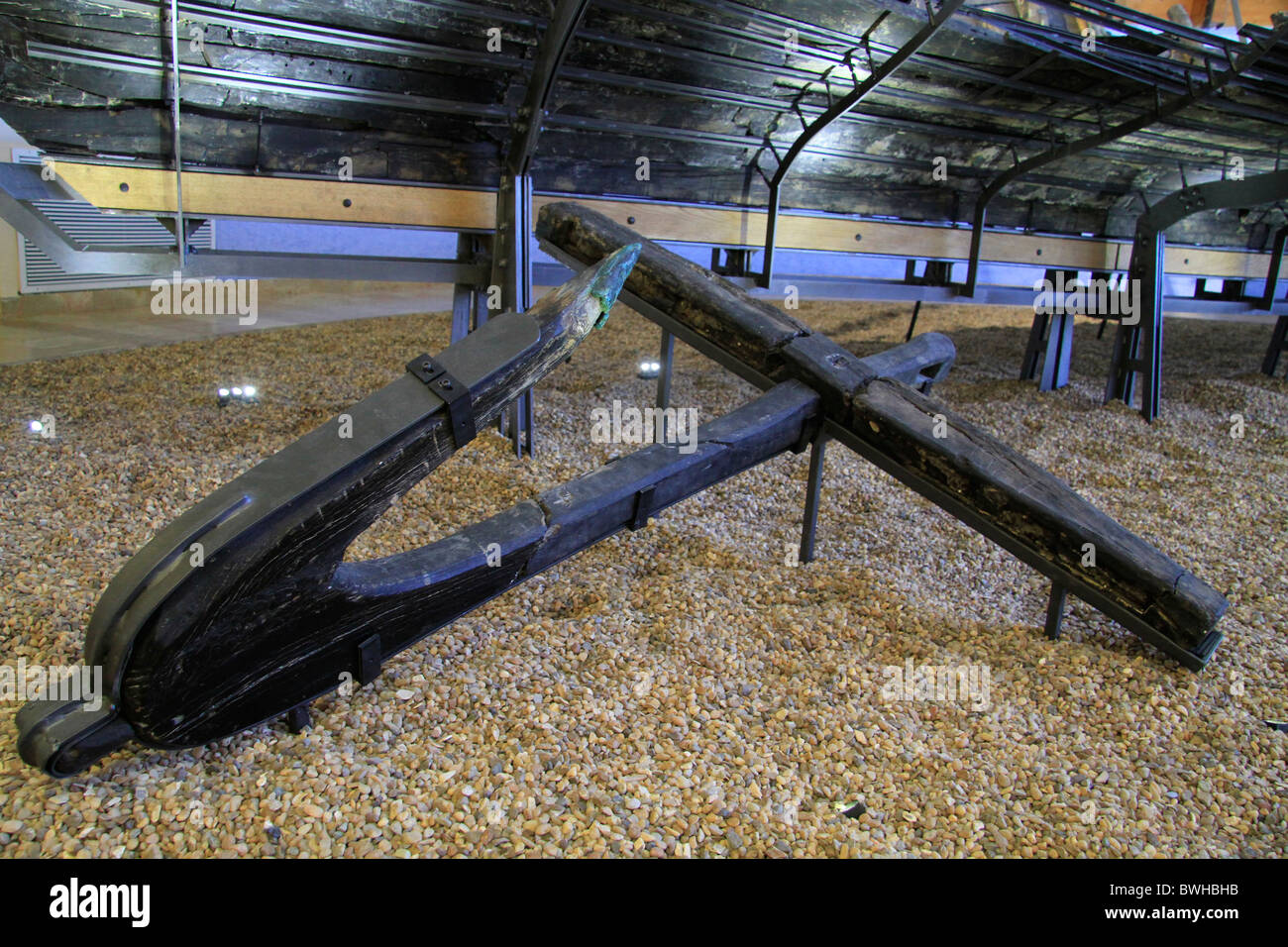 Israel, University of Haifa, the 2,400 years old Phoenician boat at the ...