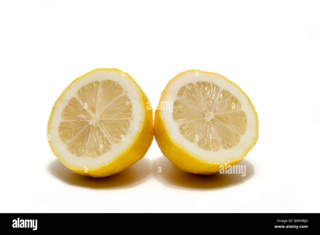 Two lemon halves Stock Photo - Alamy