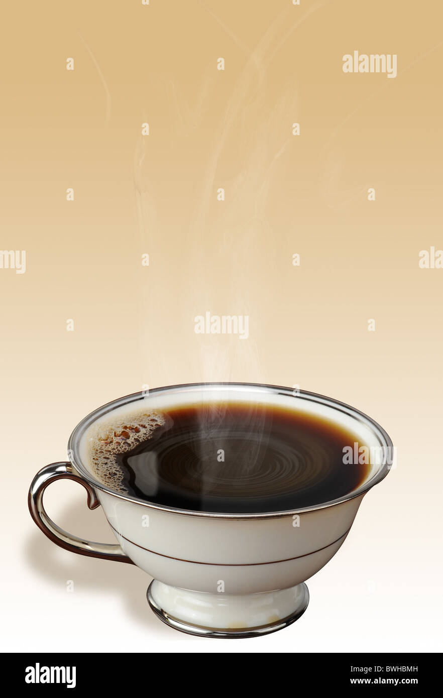 Drink hot coffee in Cut Out Stock Images & Pictures - Alamy