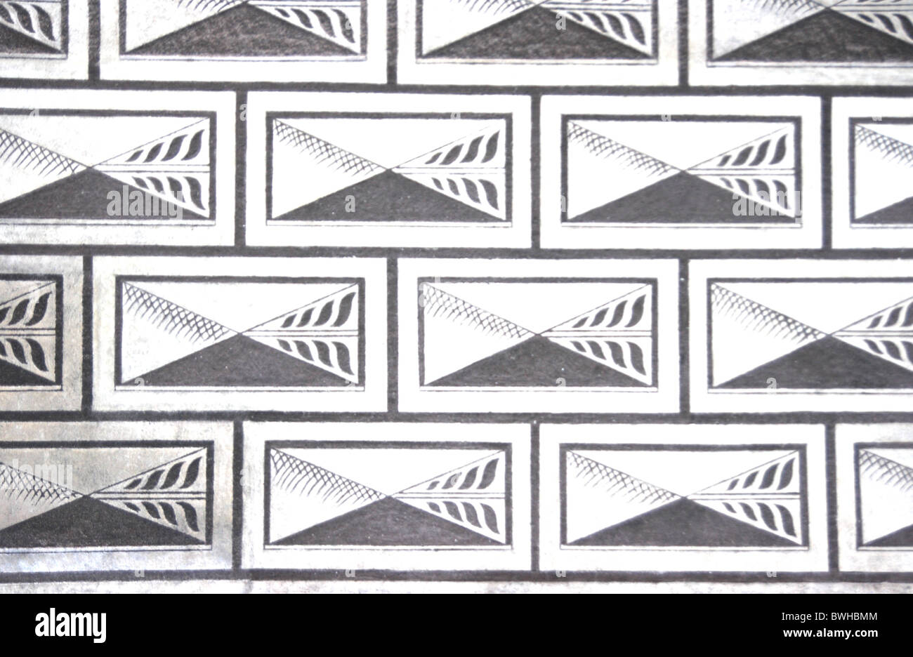 Close up view of old wall tile paintings Stock Photo - Alamy