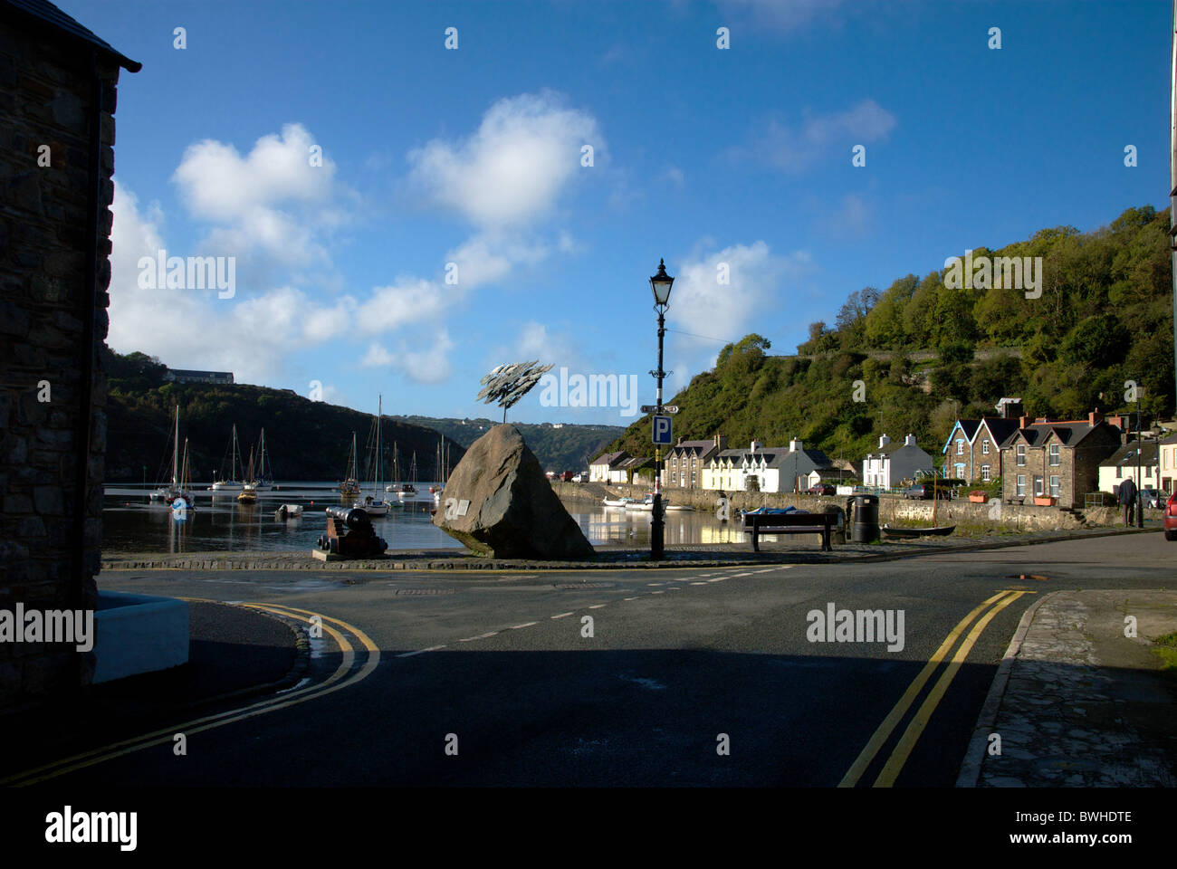 Fishguard Lower Town Pembrokeshire Wales UK Harbour Harbor Stock Photo ...