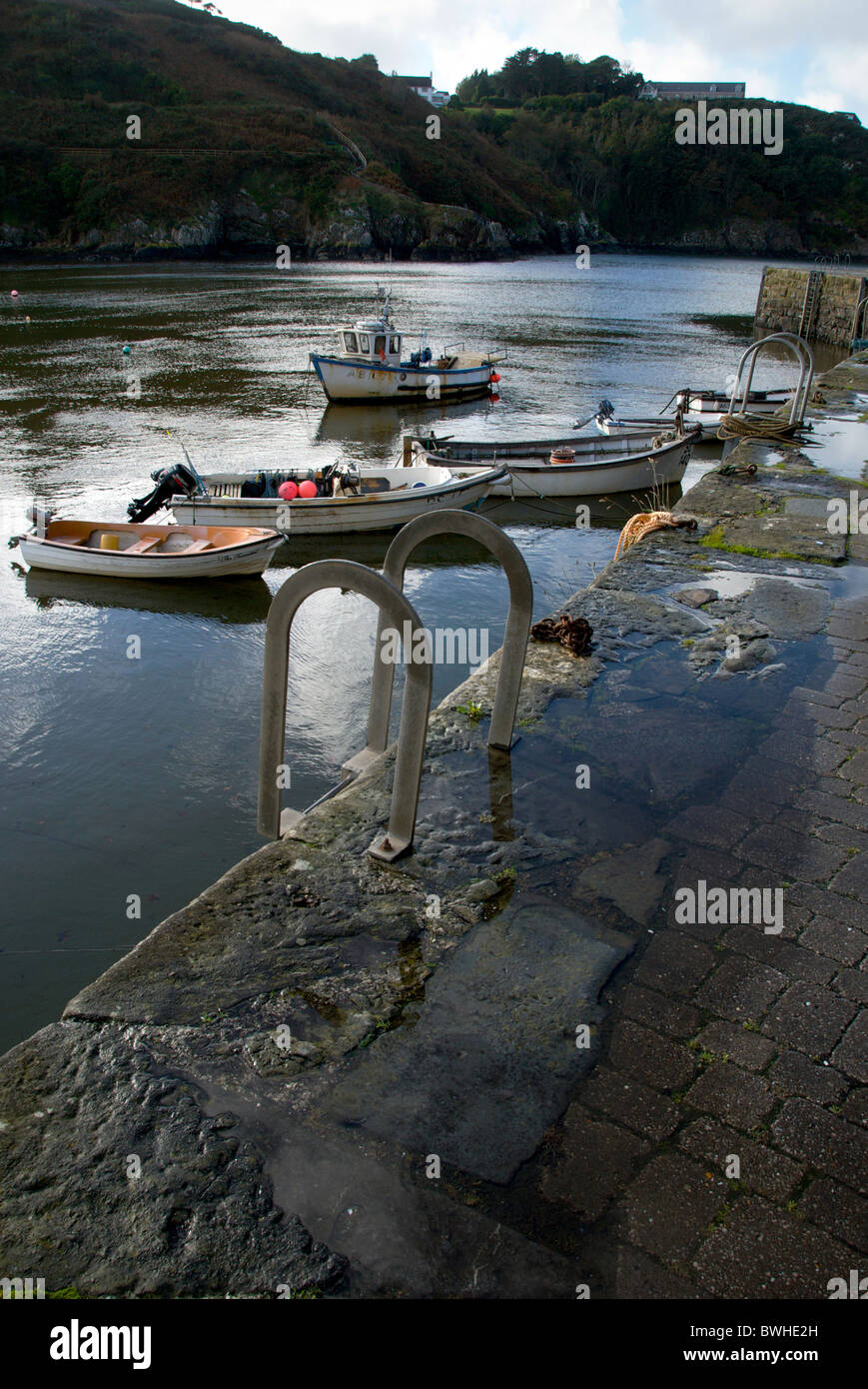 Fishguard Lower Town Pembrokeshire Wales UK Harbour Harbor Stock Photo ...