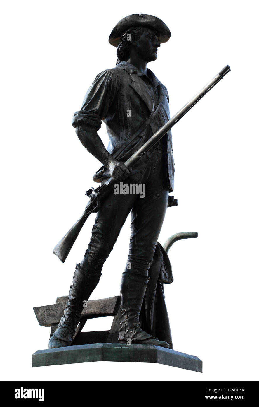 A cut out of the Minute Man statue, Minute Man National Park, Concord ...