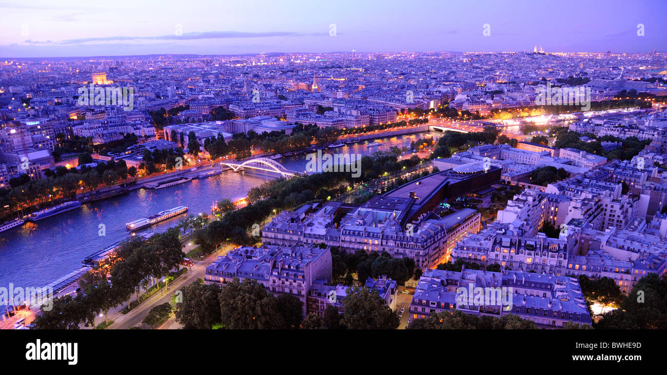 Paris panorama of Seine river Stock Photo - Alamy