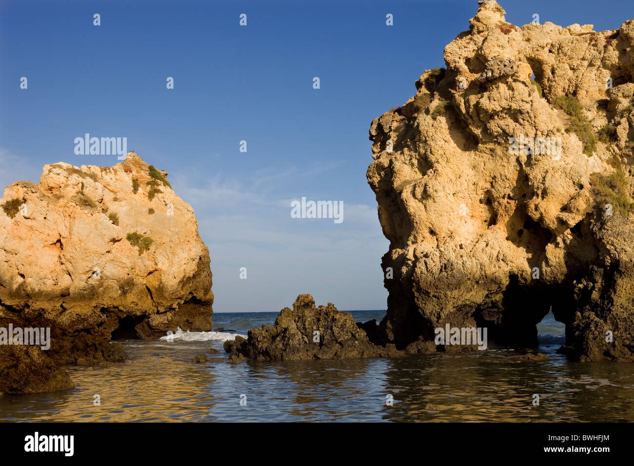 portuguese beach at Algarve, the south of the country Stock Photo - Alamy