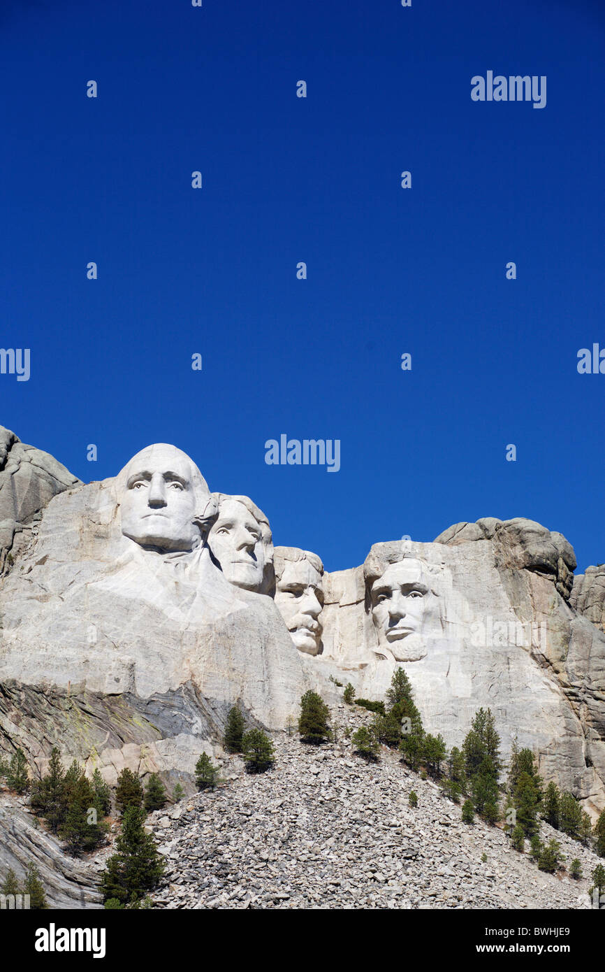 The Mount Rushmore National Monument in the Black Hills in South Dakota ...