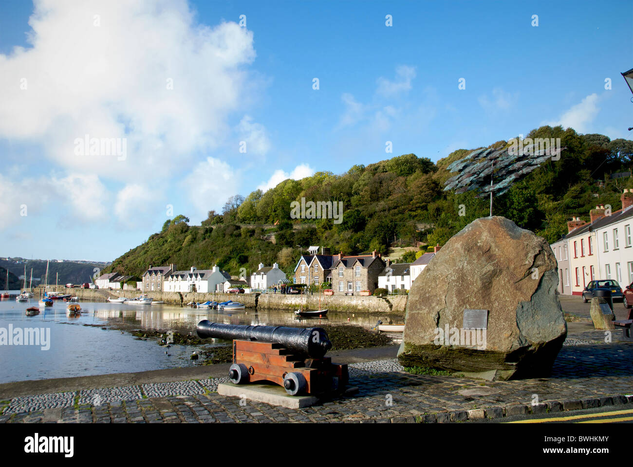 Fishguard Lower Town Pembrokeshire Wales UK Harbour Harbor Stock Photo ...