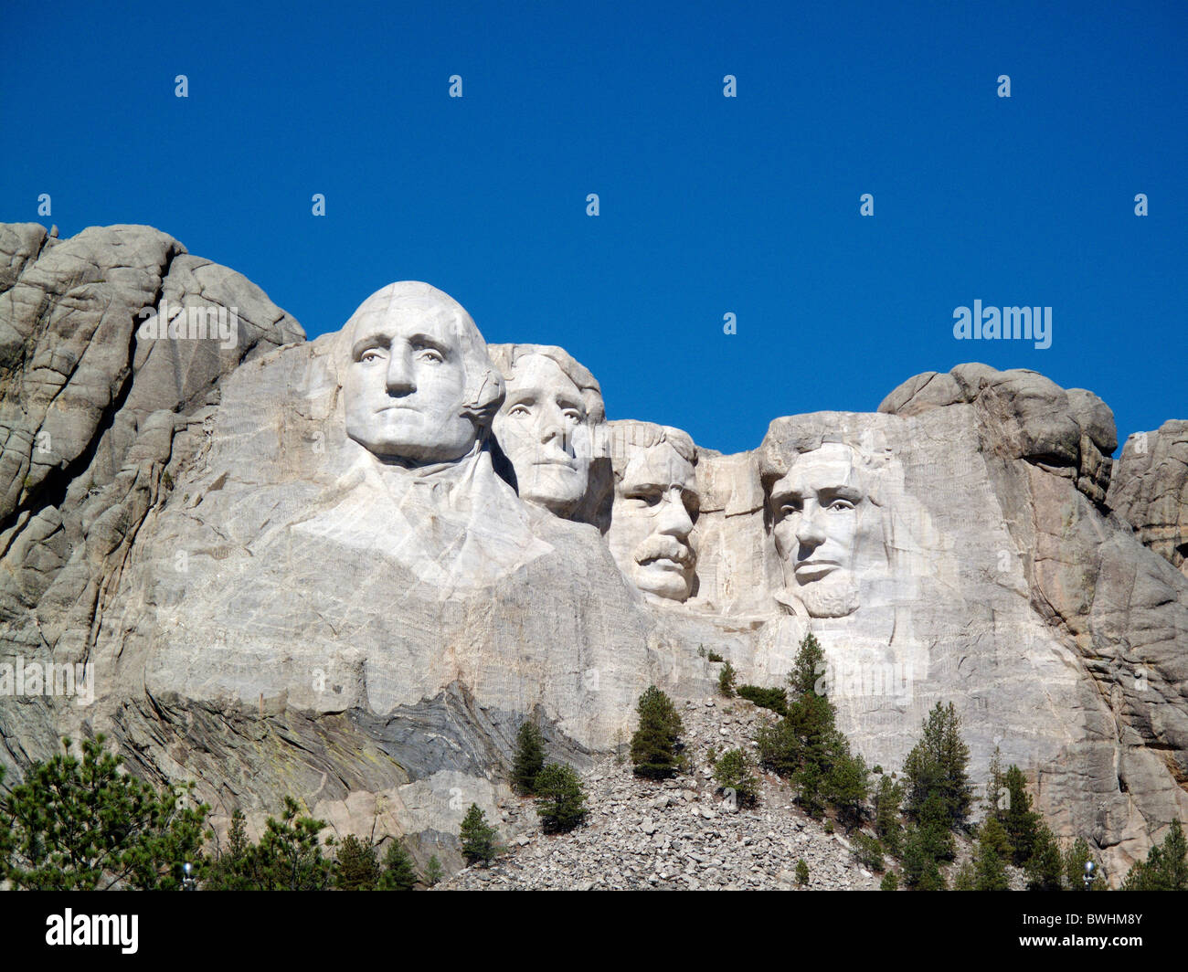 The Mount Rushmore National Monument in the Black Hills in South Dakota ...