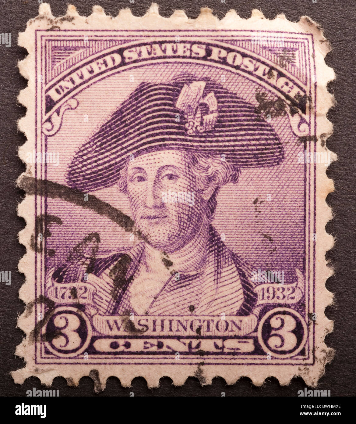 Postage stamp us usa washington president 1732 1932 used philately hi ...