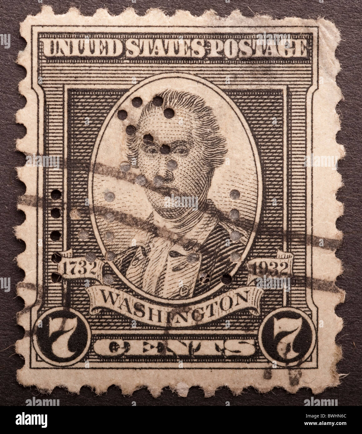 Postage stamp us usa washington president 1732 1932 used philately hi ...