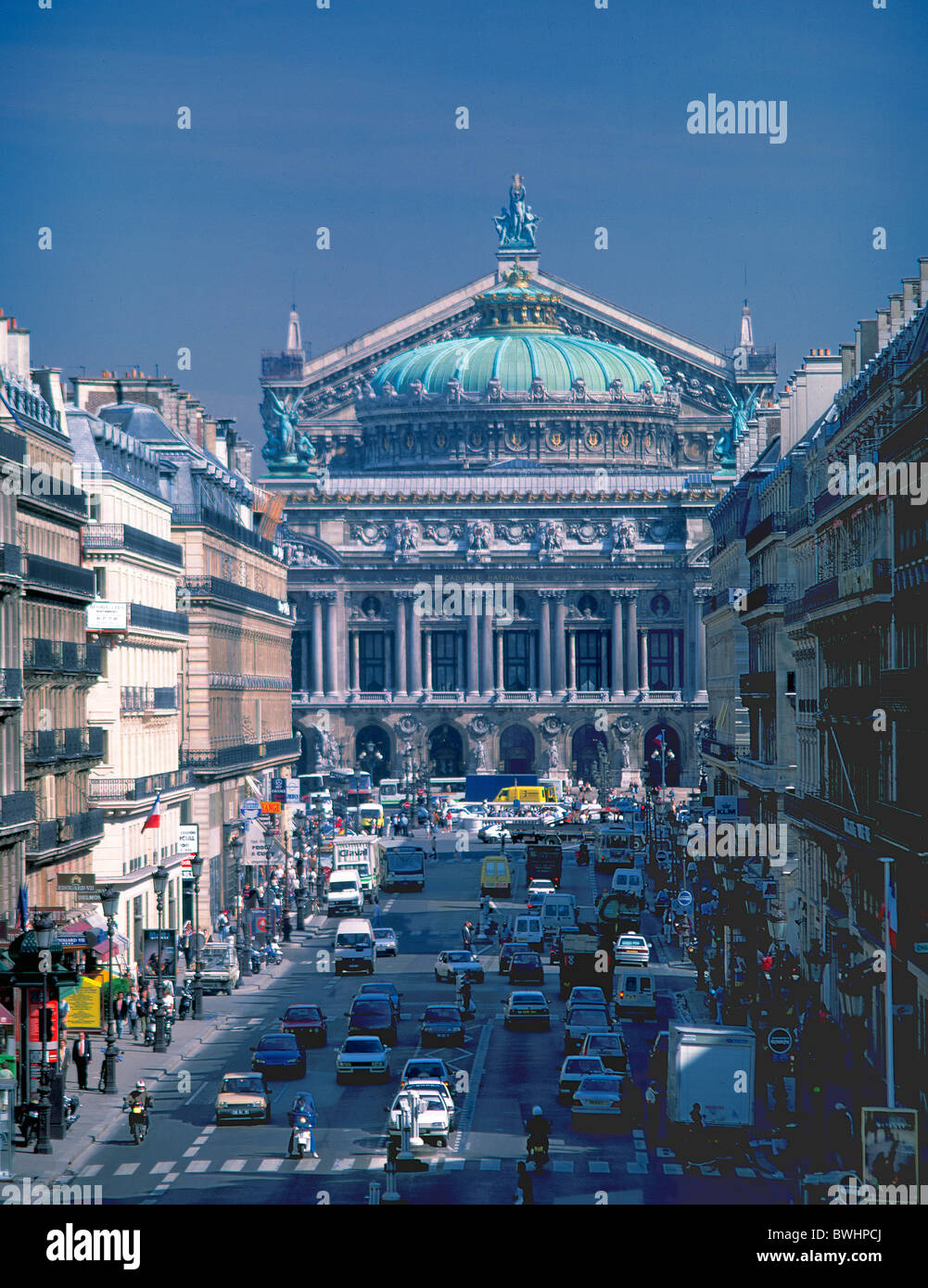 France Europe Paris palace Garnishing opera opera-house street Stock ...