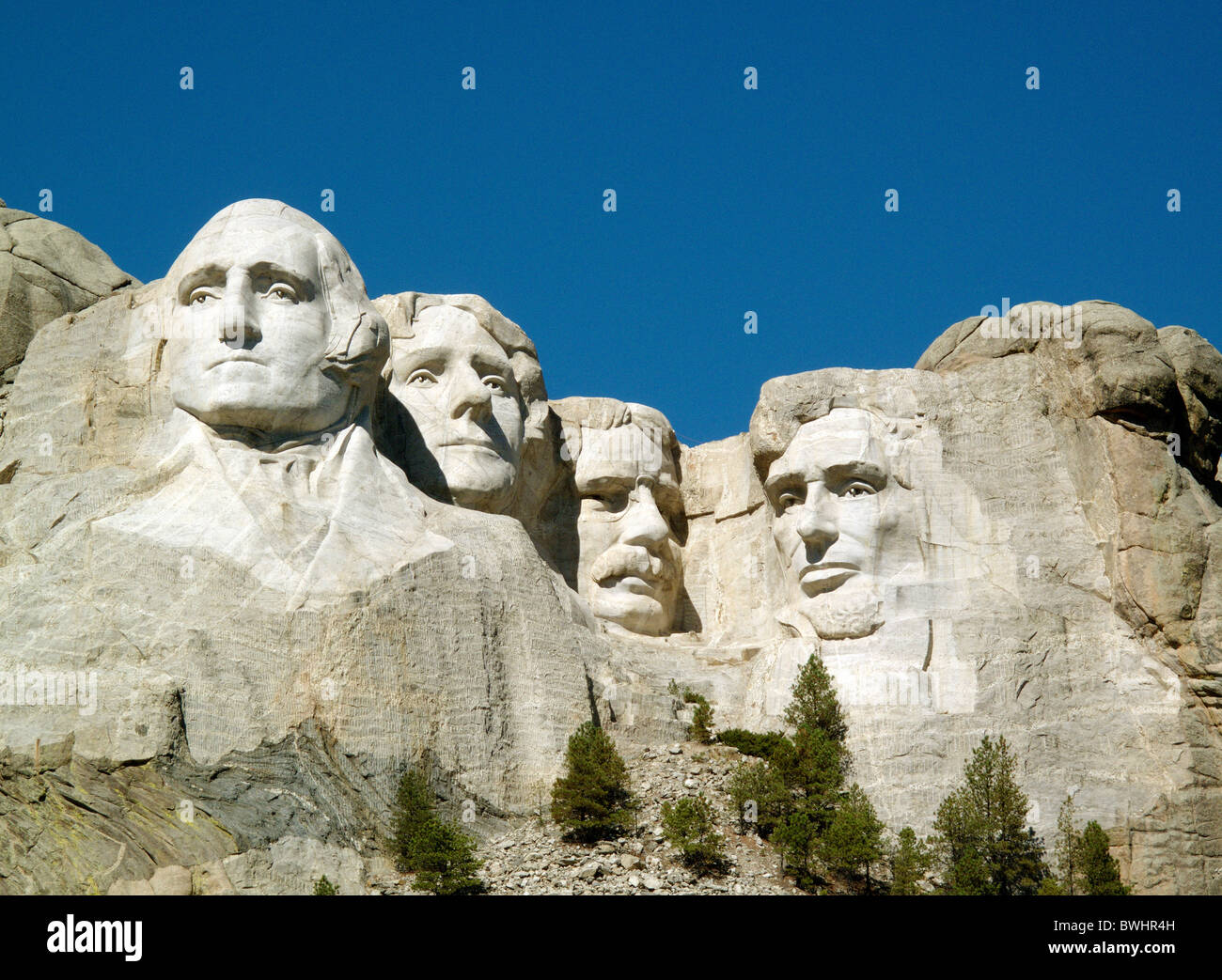 The Mount Rushmore National Monument in the Black Hills in South Dakota ...