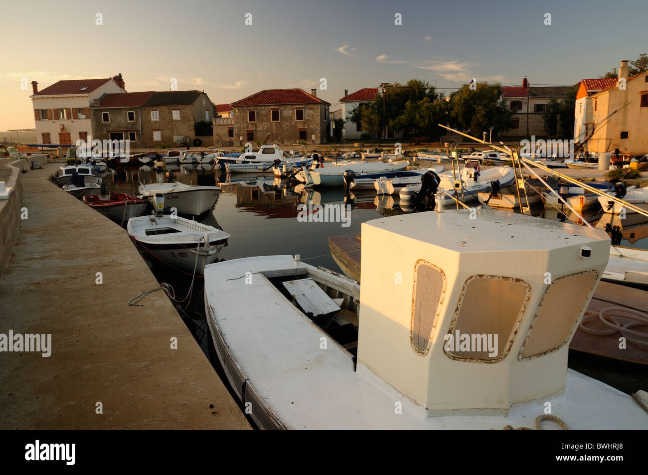 Small port morning scene,Silba Island, Croatia Stock Photo - Alamy