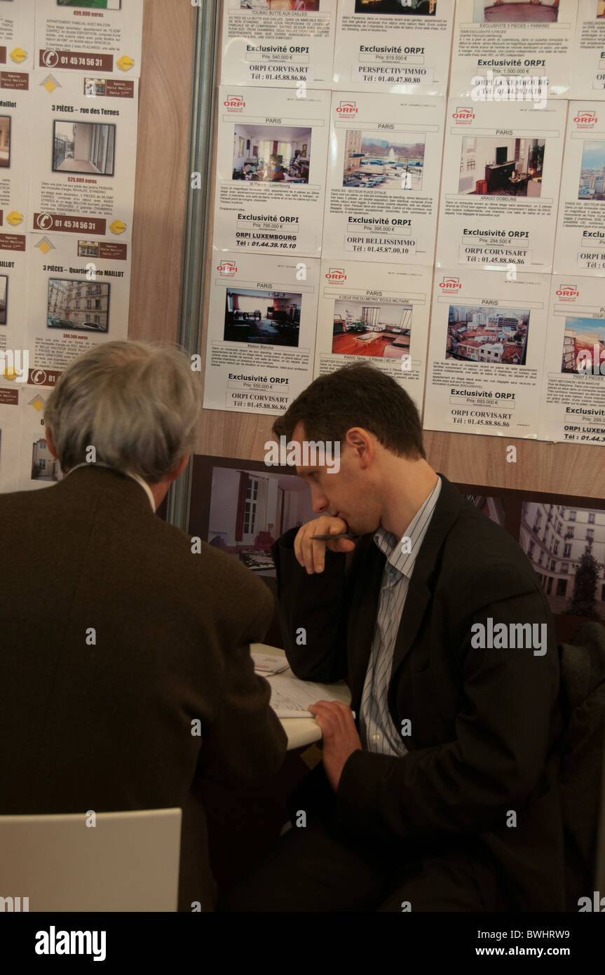 Paris, France - House Sales Meeting, Interior Paris Real Estate Agent ...