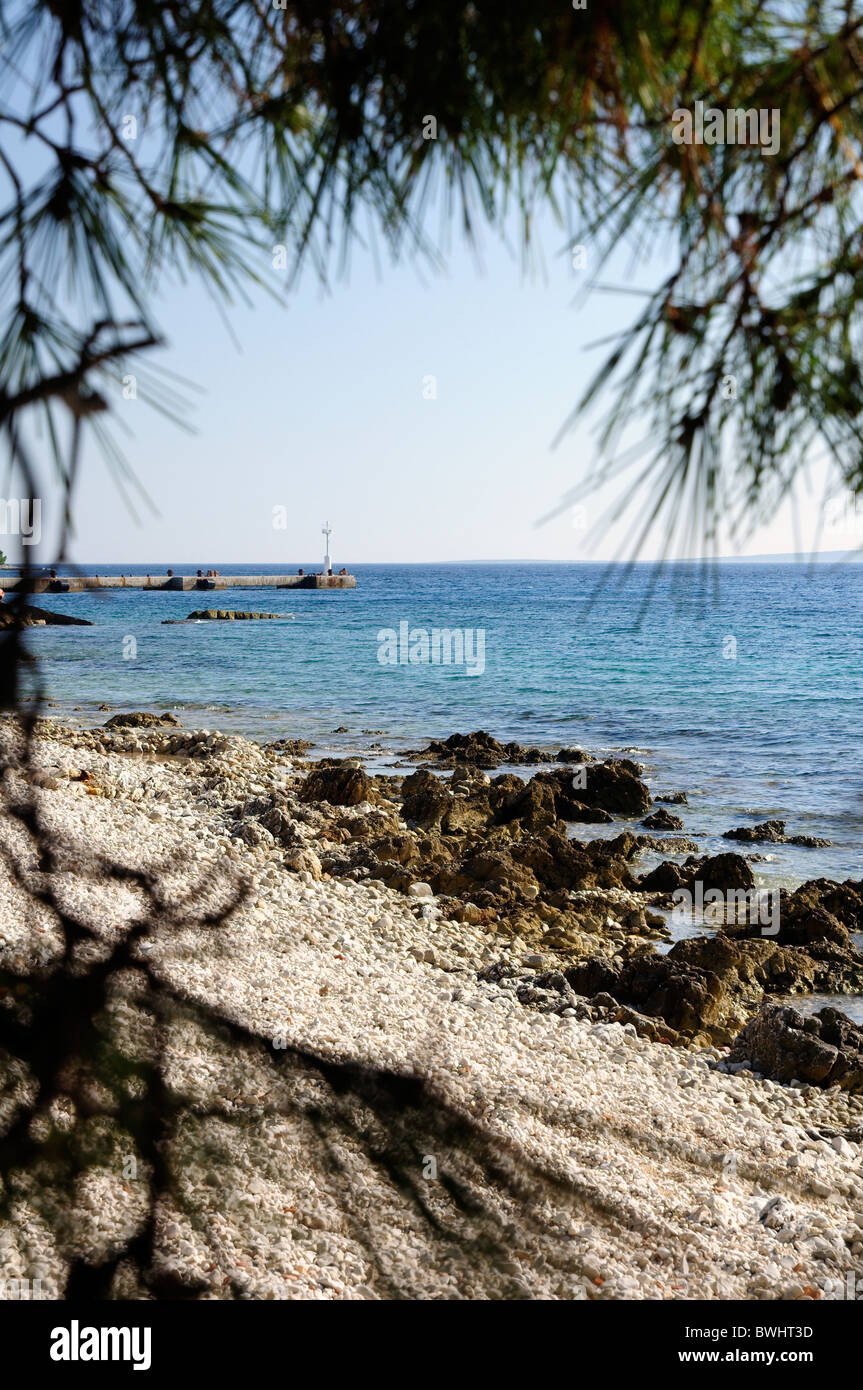 Pebble beach, Island Silba, Croatia Stock Photo - Alamy