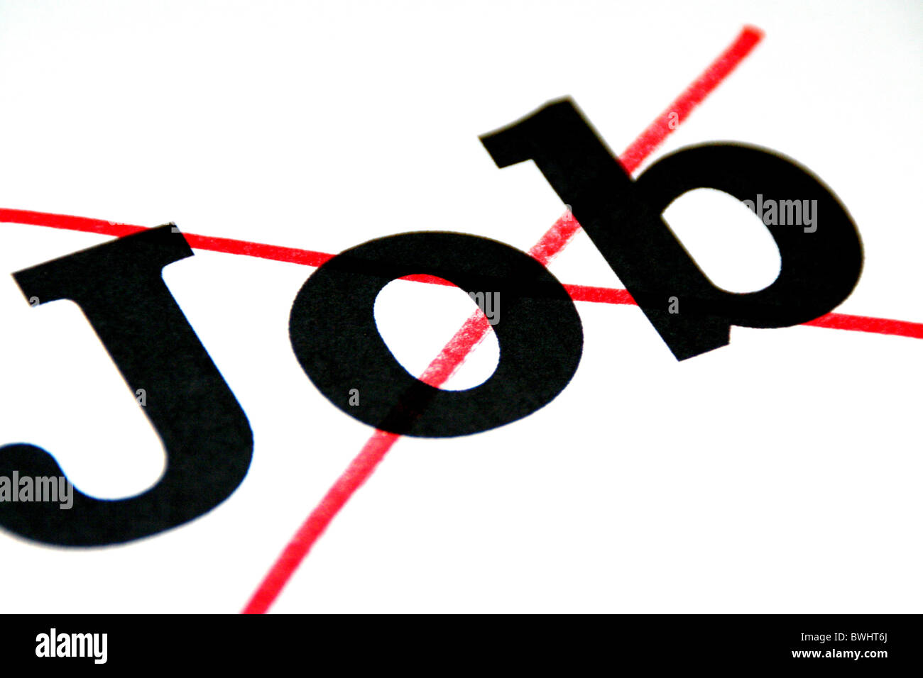job work not crossed out no work jobless labor office cross stroked ...