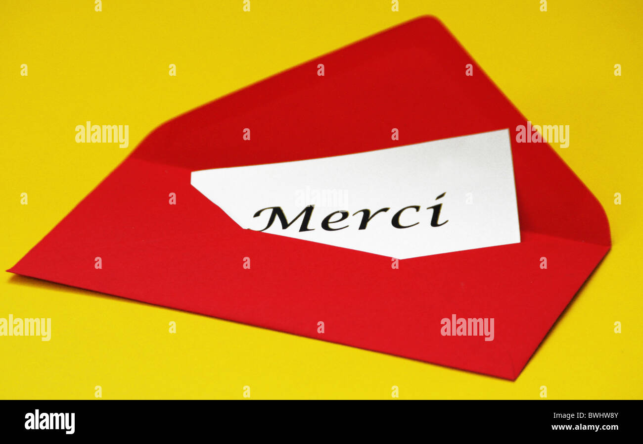 Merci French thanks thankyou thank thank slips of paper letter message ...