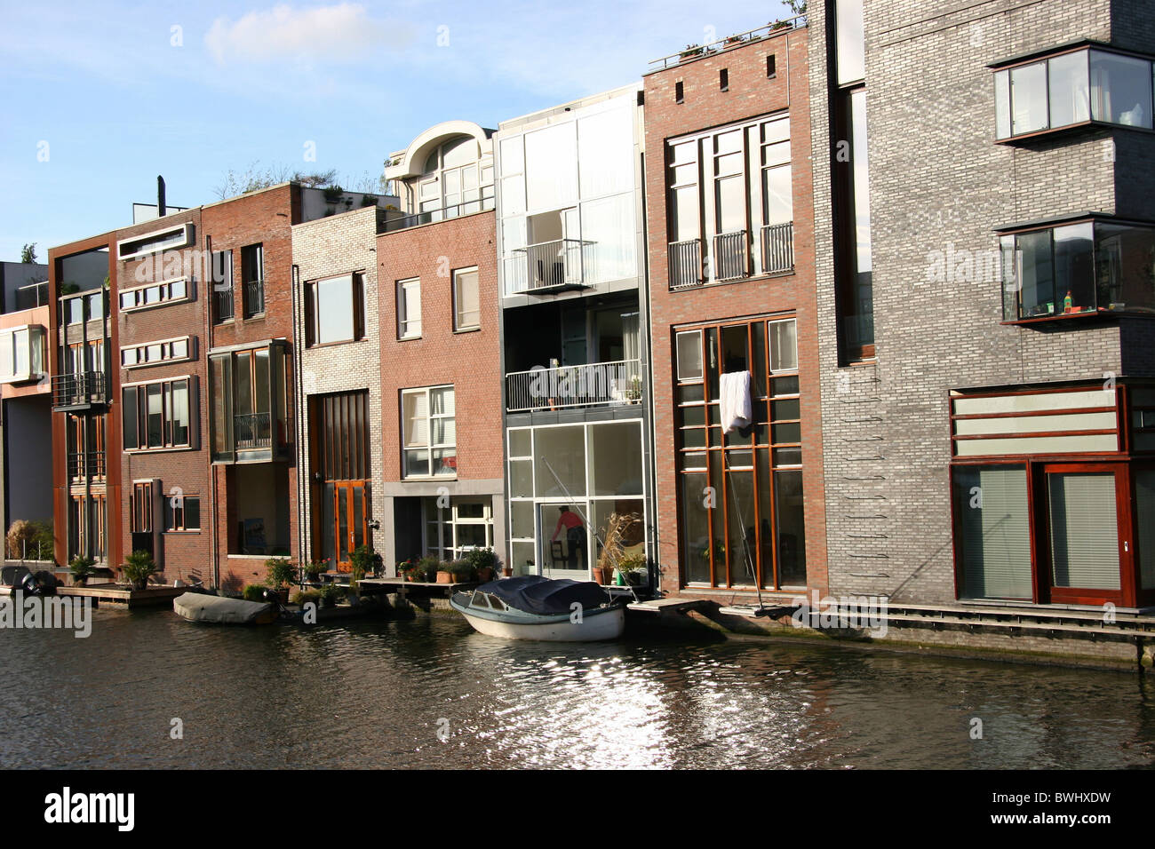 Holland Netherlands Holland Europe Amsterdam row of houses modern ...