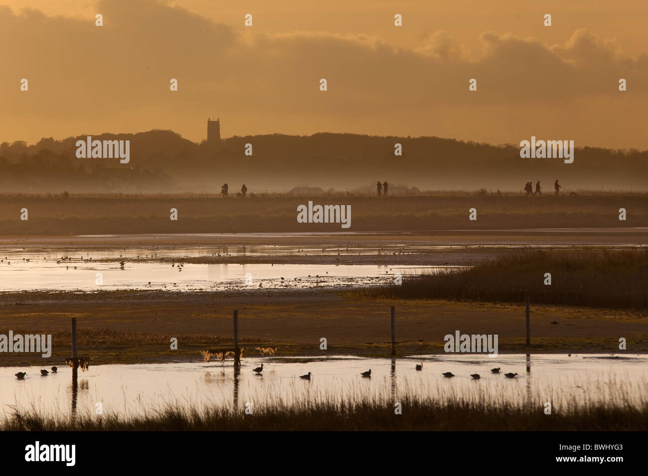 Cley nature reserve on an Autumn evening Norfolk UK November Stock ...