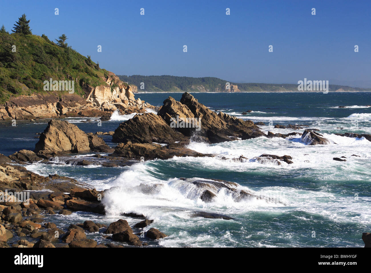 scenery landscape cape Arago cape Arago State Park US west coast ...